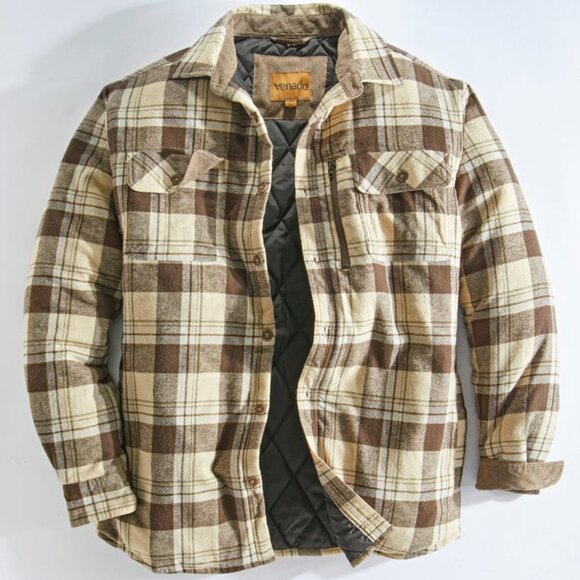 Venado | Jackets & Coats | Venado Quilted Lined Shirt Jacket Flannel Xl ...